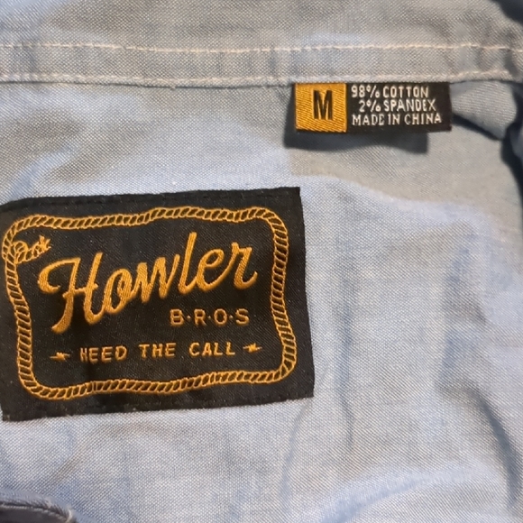 Howler Brothers | Shirts | Howler Brothers Light Blue Western Shirt ...